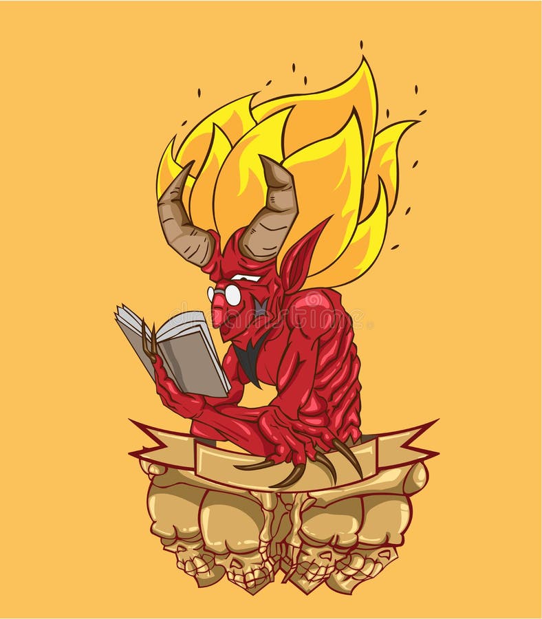 Red Devil Vector and Illustration. Monster in Halloween Night Stock ...