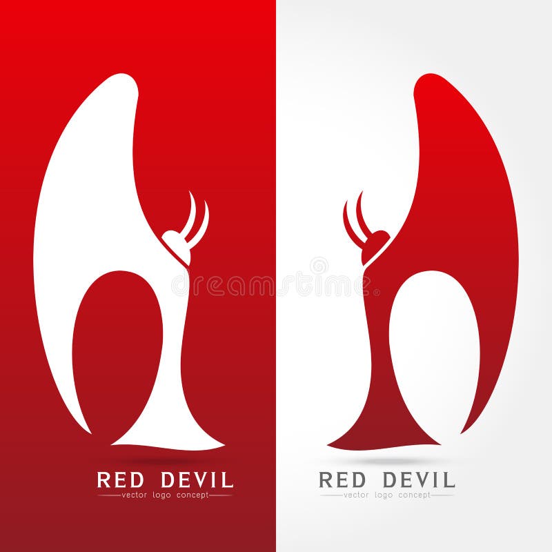 Red Devil - Vector Logo Concept Illustration Stock Vector ...