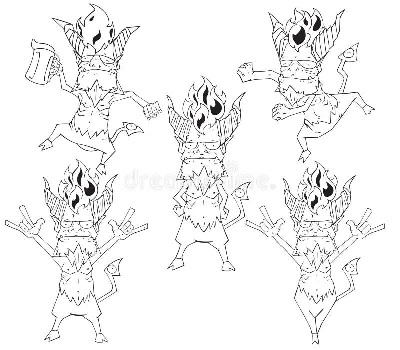 Red Devil Vector and Illustration. Monster in Halloween Night Stock ...