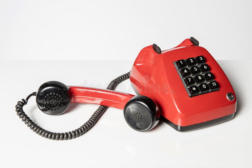Red dial phon stock photo. Image of antique, retro, single - 67313078