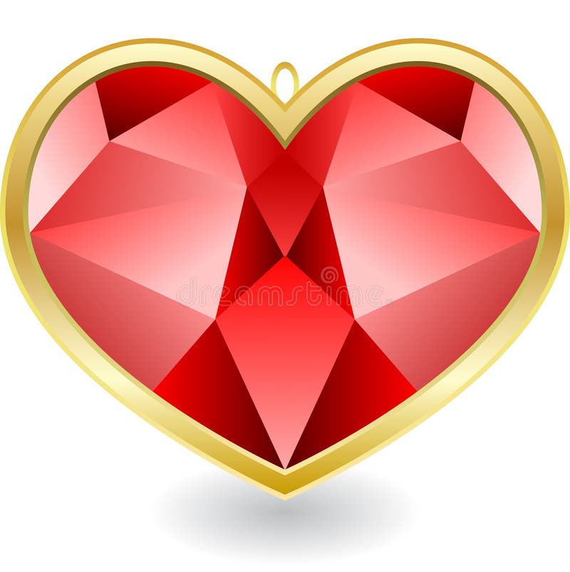 Red diamond stock vector. Illustration of diamond, crystal - 18135357