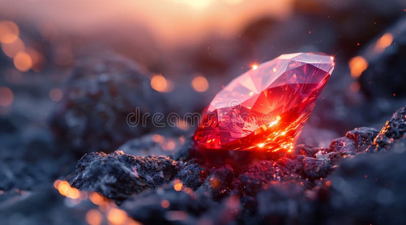 Red Diamond Background, Generative AI Stock Illustration - Illustration ...