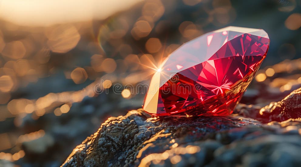 Red Diamond Background, Generative AI Stock Illustration - Illustration ...