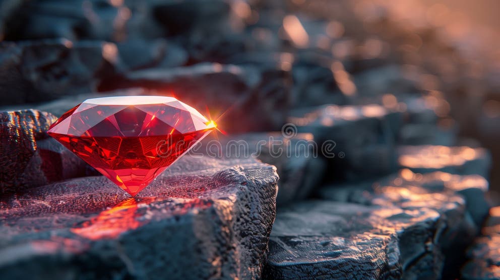 Red Diamond Background, Generative AI Stock Illustration - Illustration ...