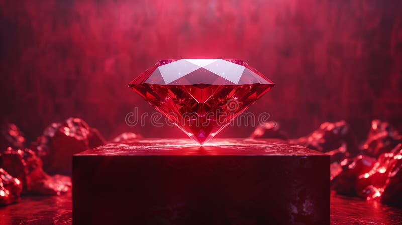 Red Diamond Background, Generative AI Stock Illustration - Illustration ...