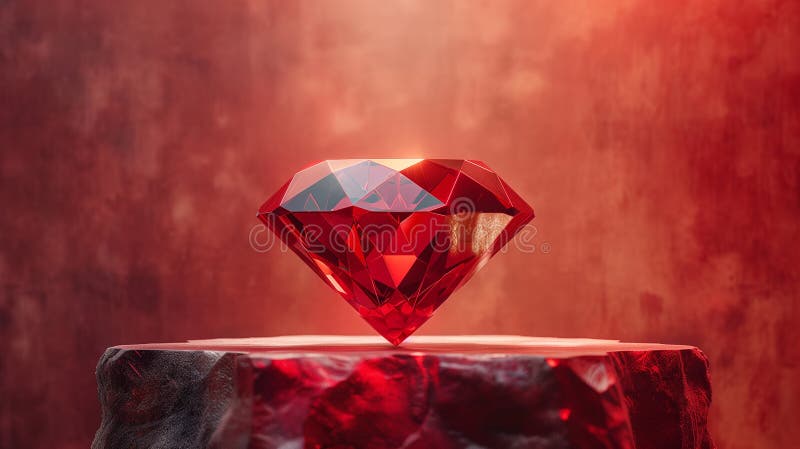 Red Diamond Background, Generative AI Stock Illustration - Illustration ...