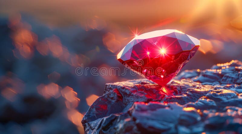 Red Diamond Background, Generative AI Stock Illustration - Illustration ...