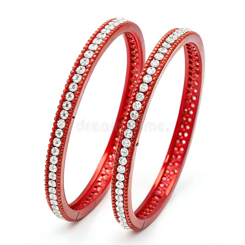 Red Diamond Bangles stock illustration. Illustration of accessories ...