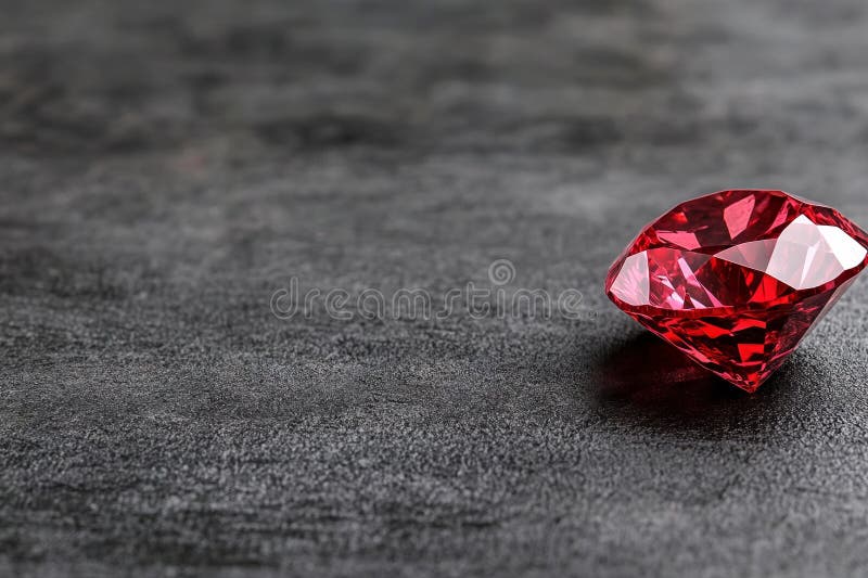 A Red Diamond on a Black Surface Stock Image - Image of surface, ruby ...