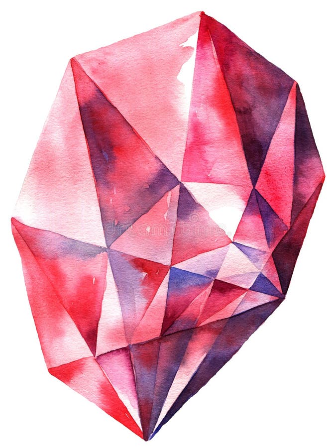 Red diamond crystal stock illustration. Illustration of artwork - 108003750