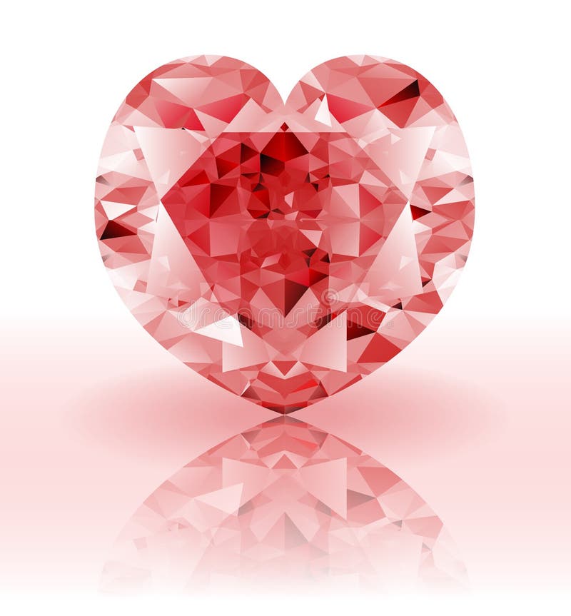 Red Ruby Gemstone on White Background Stock Illustration - Illustration ...