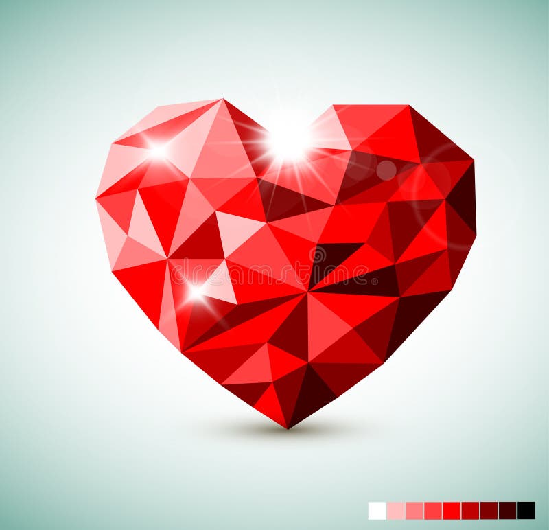 Jewel heart stock illustration. Illustration of transparent - 7722248