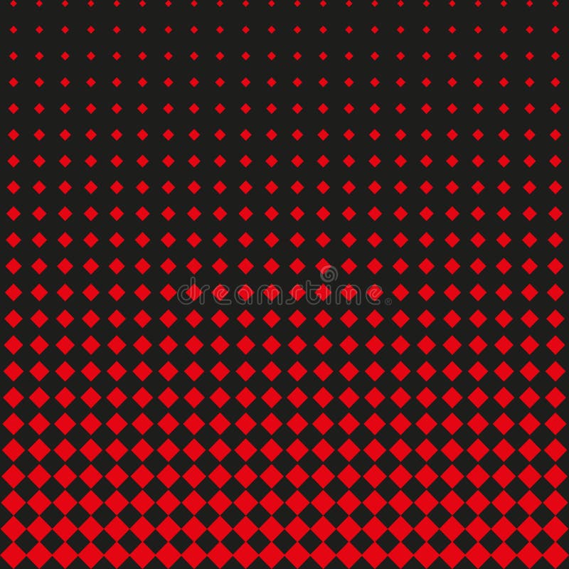 Red Diamond Pattern. Abstract Pixel Background. Black Contrast Gradient ...