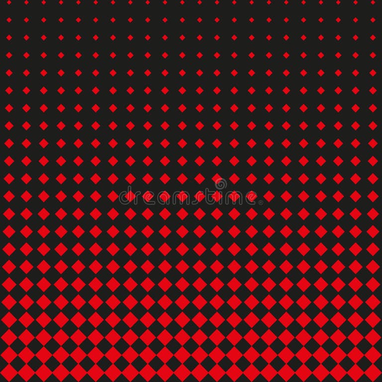 Red Diamond Pattern. Abstract Pixel Background. Black Contrast Gradient ...