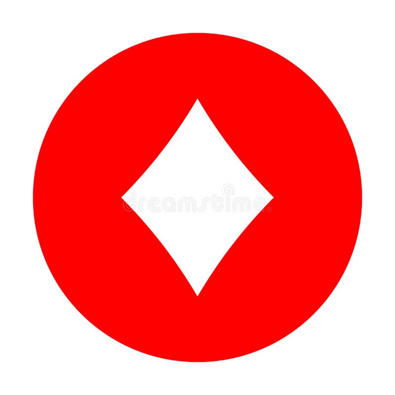 Red Diamond Poker Suit Symbol Stock Vector - Illustration of fortune ...