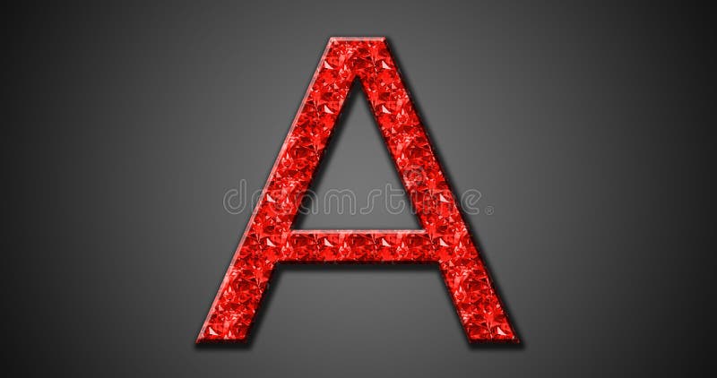 Red Diamond Texture a Font,a Letter Stock Illustration - Illustration ...
