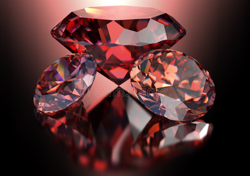 Red Diamond on White Background with Clipping Path Stock Illustration ...