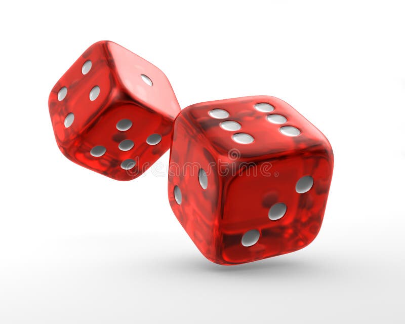 Thrown Red Dice stock image. Image of throw, casino, gamble - 6017105