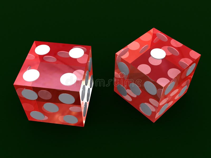 Red dice stock illustration. Illustration of macro, numbers - 1854308