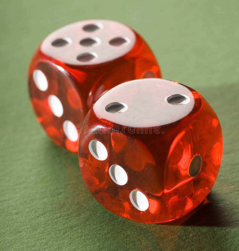 Red Dice stock image. Image of craps, coins, macro, opportunity - 2529531