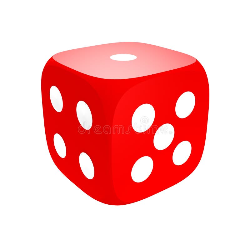 Red dice stock illustration. Illustration of lucky, toon - 9288331