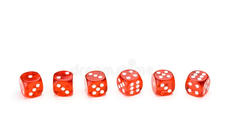 Red Dice with Each Number Facing Up Stock Photo - Image of gaming, dice ...