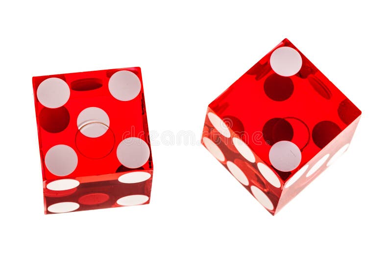 Red dice isolated stock image. Image of game, gamble - 74783595