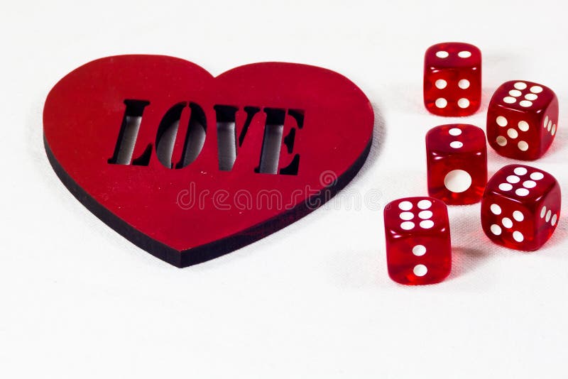 Dice near the container stock photo. Image of challenge - 33414364