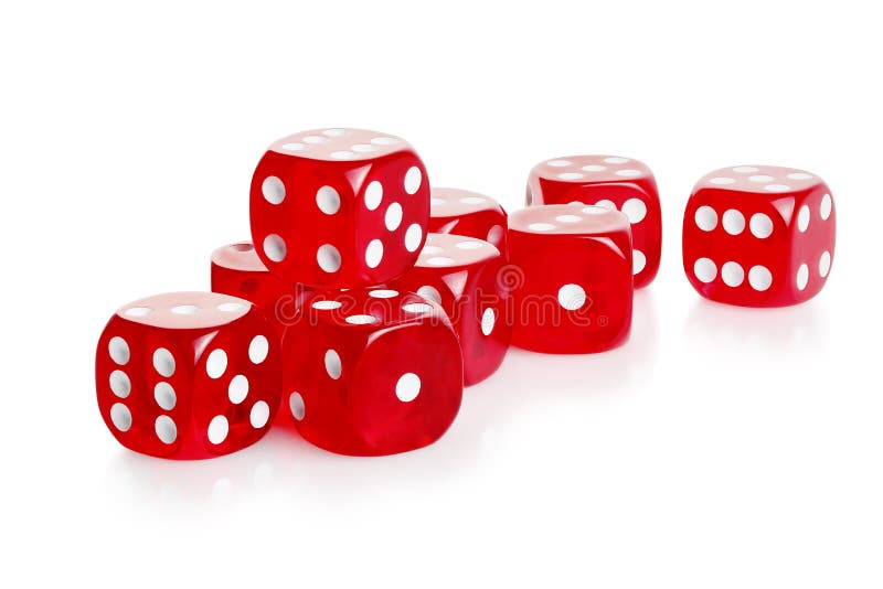Red dice stock image. Image of dots, casino, cubes, entertainment ...