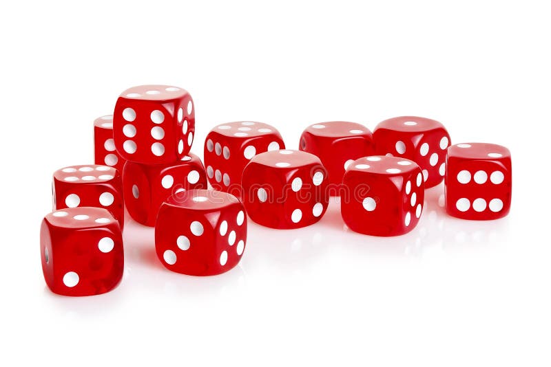 Red dice stock photo. Image of addiction, isolated, betting - 135632144