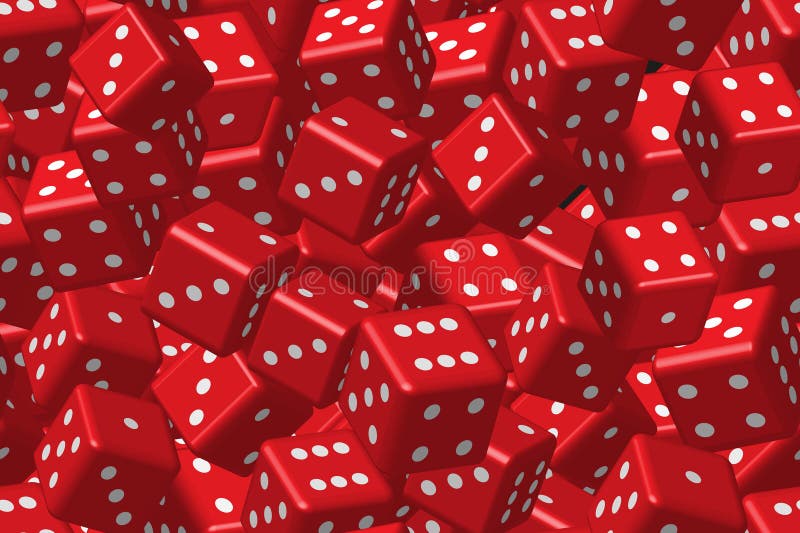 Red Dice Seamless Pattern, 3D Vector Illustration Stock Vector ...