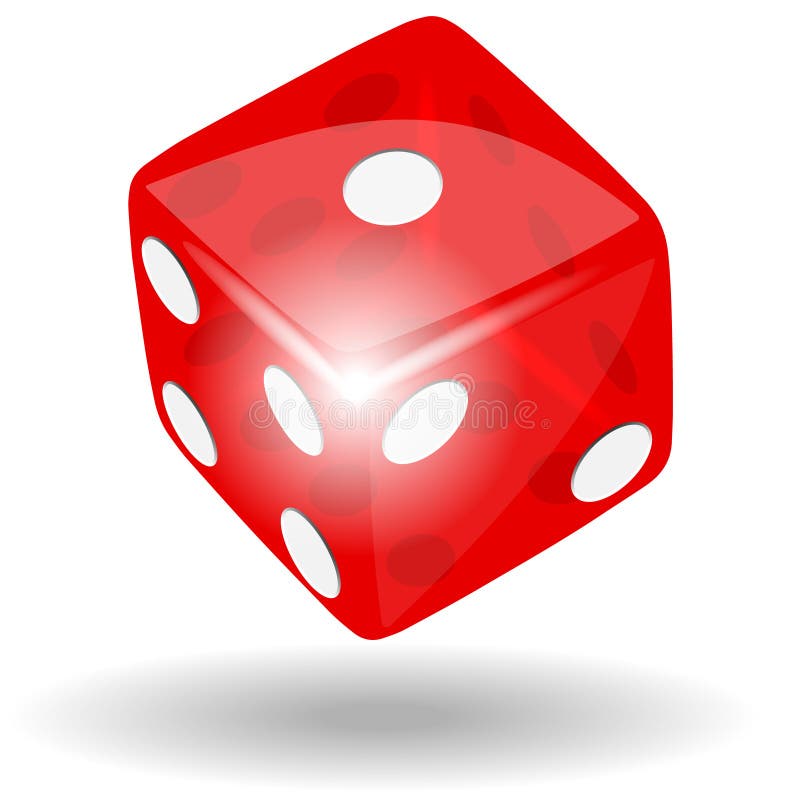 Red Dice from Different Angles Stock Illustration - Illustration of ...