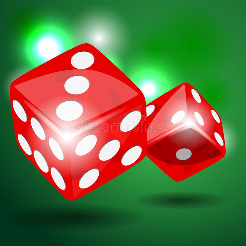 Red dice stock vector. Illustration of business, gaming - 51218236