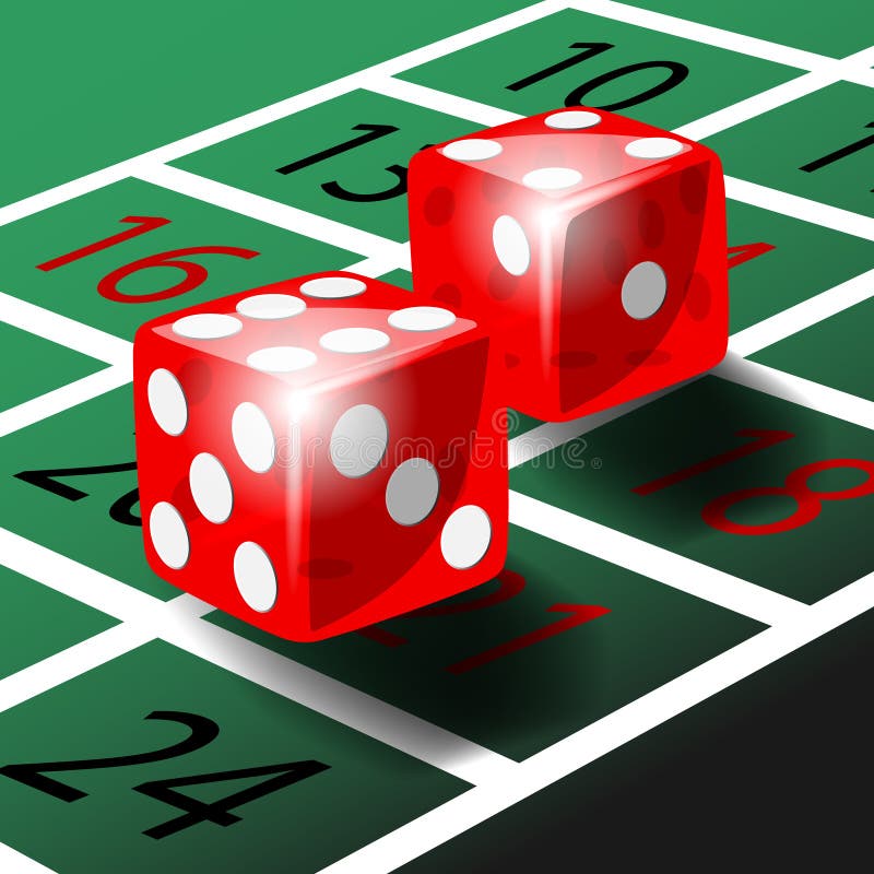 Red dice stock vector. Illustration of craps, gambling - 51218265