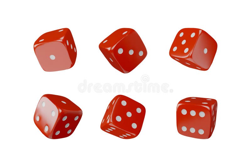 Red Dice Variety Set 3D Icon Vector Illustration Stock Vector ...
