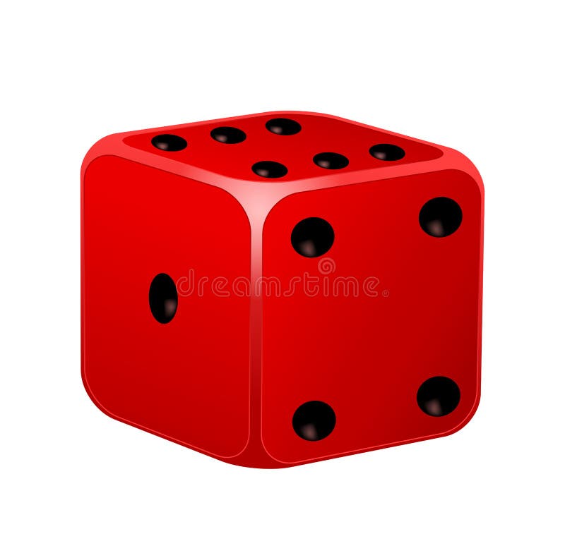 Red Dice stock vector. Illustration of leisure, sign - 74774471