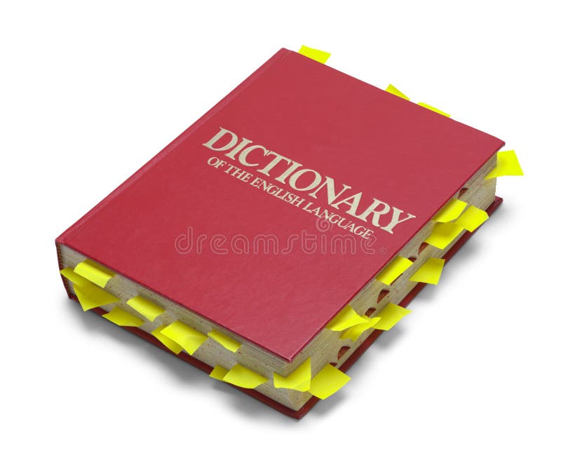 Red Dictionary stock photo. Image of study, school, white - 81074116