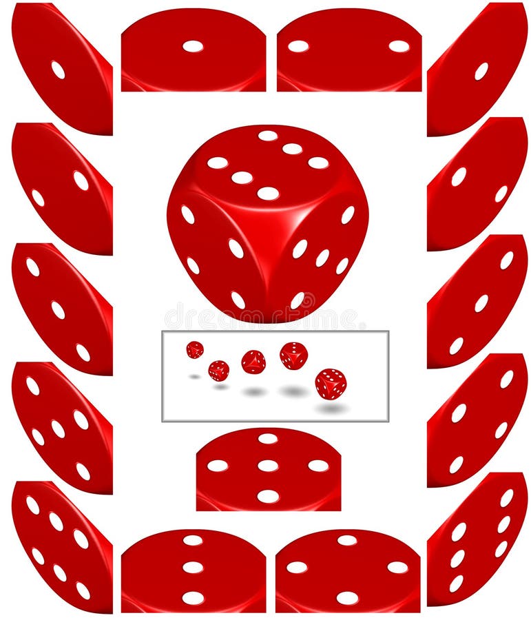 Red die stock illustration. Illustration of rendering, gamble - 699745