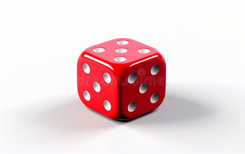 Red Die on See-through Background -Generative Ai Stock Illustration ...