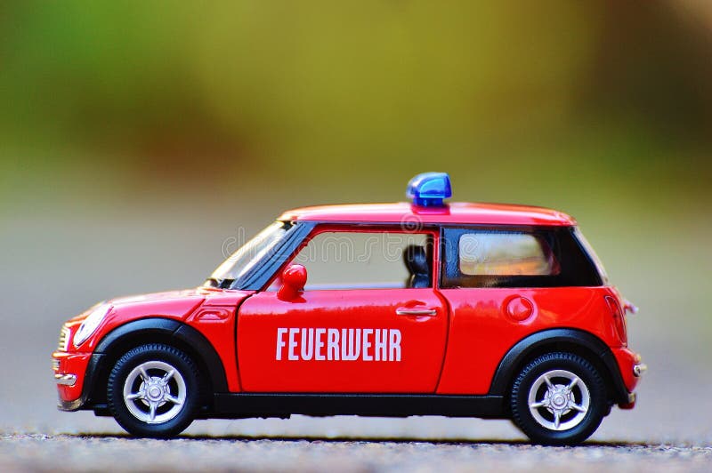 Red Diecast Mini Cooper Police Car Picture. Image: 82960885