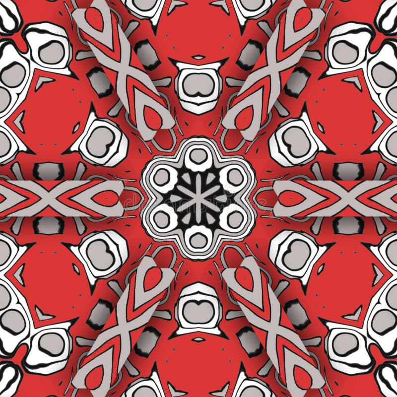 Red Abstract and Digital Art Forms Stock Illustration - Illustration of ...