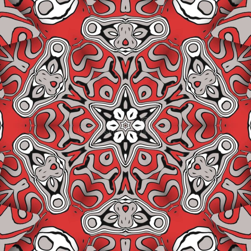 Red Abstract and Digital Art Forms Stock Illustration - Illustration of ...