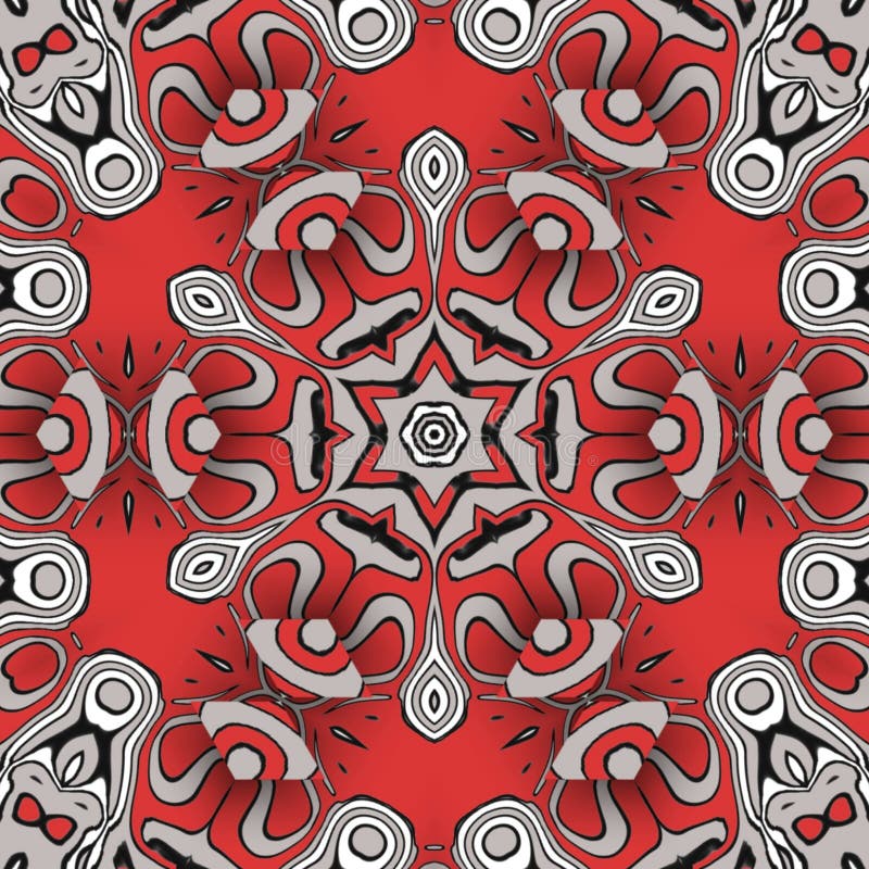 Red Abstract and Digital Art Faces Stock Illustration - Illustration of ...