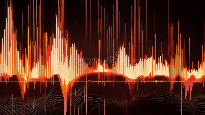 Red Digital Audio Frequencies Stock Video - Video of cyber, technology ...