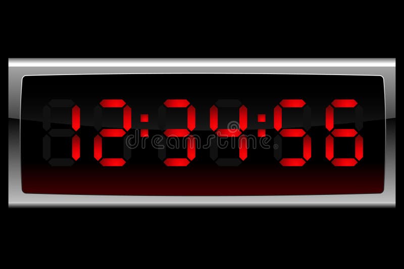 Predator Countdown Digital Clock And Alien Numbers Stock
