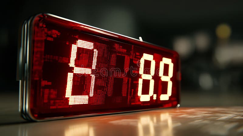Red Digital Clock Displays Stock Illustrations – 341 Red Digital Clock ...