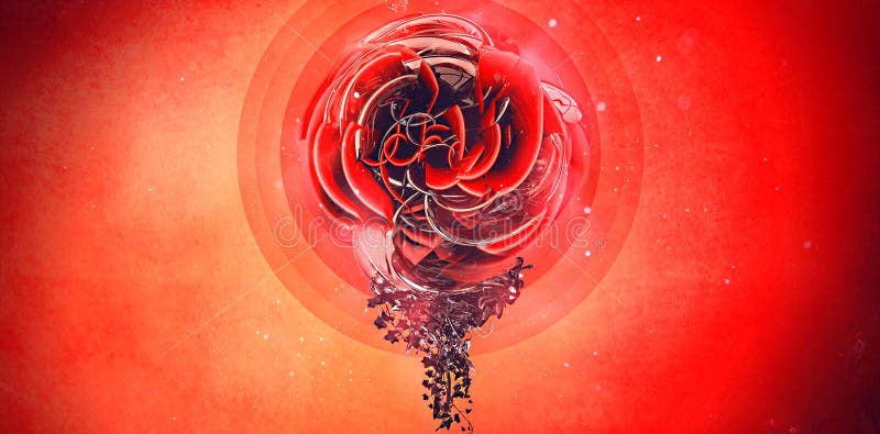 Red Digital Flower stock image. Image of direction, elegant - 23384189