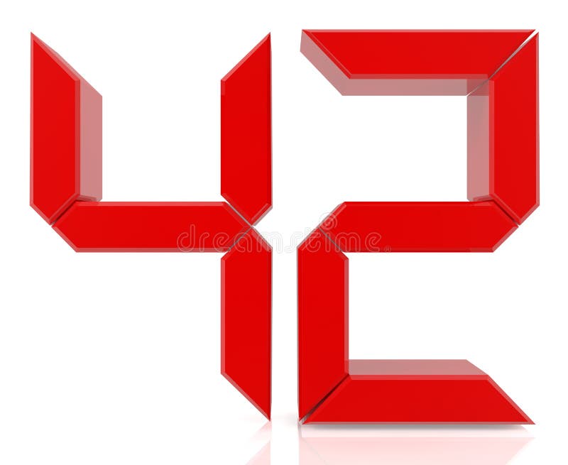Digital Numbers Clock Red Stock Illustrations – 422 Digital Numbers ...