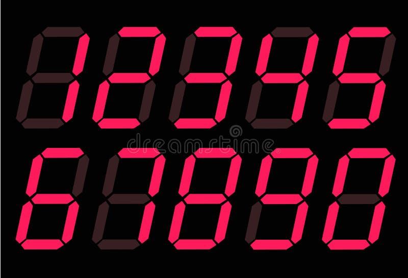 Digital Numbers 0 - 9 on White Background. Flat Style. Digital Numbers ... Digital Numbers 0 - 9 on White Background. Flat Style. Digital Numbers ...