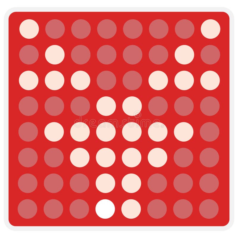 Red Digital Square Led Deer Head Display with Sample Panel Stock Vector ...